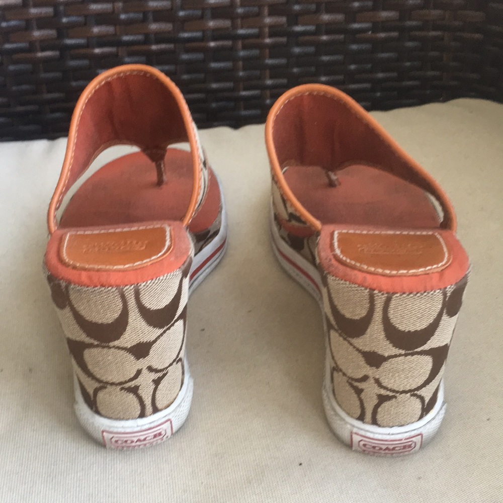 Coach Alisha Logo Thong Sneaker Wedge Flip Flop - Gem